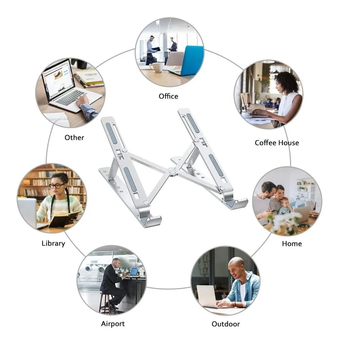 Soporte Portátil Plegable De Aluminio Para Laptop iPad Mac